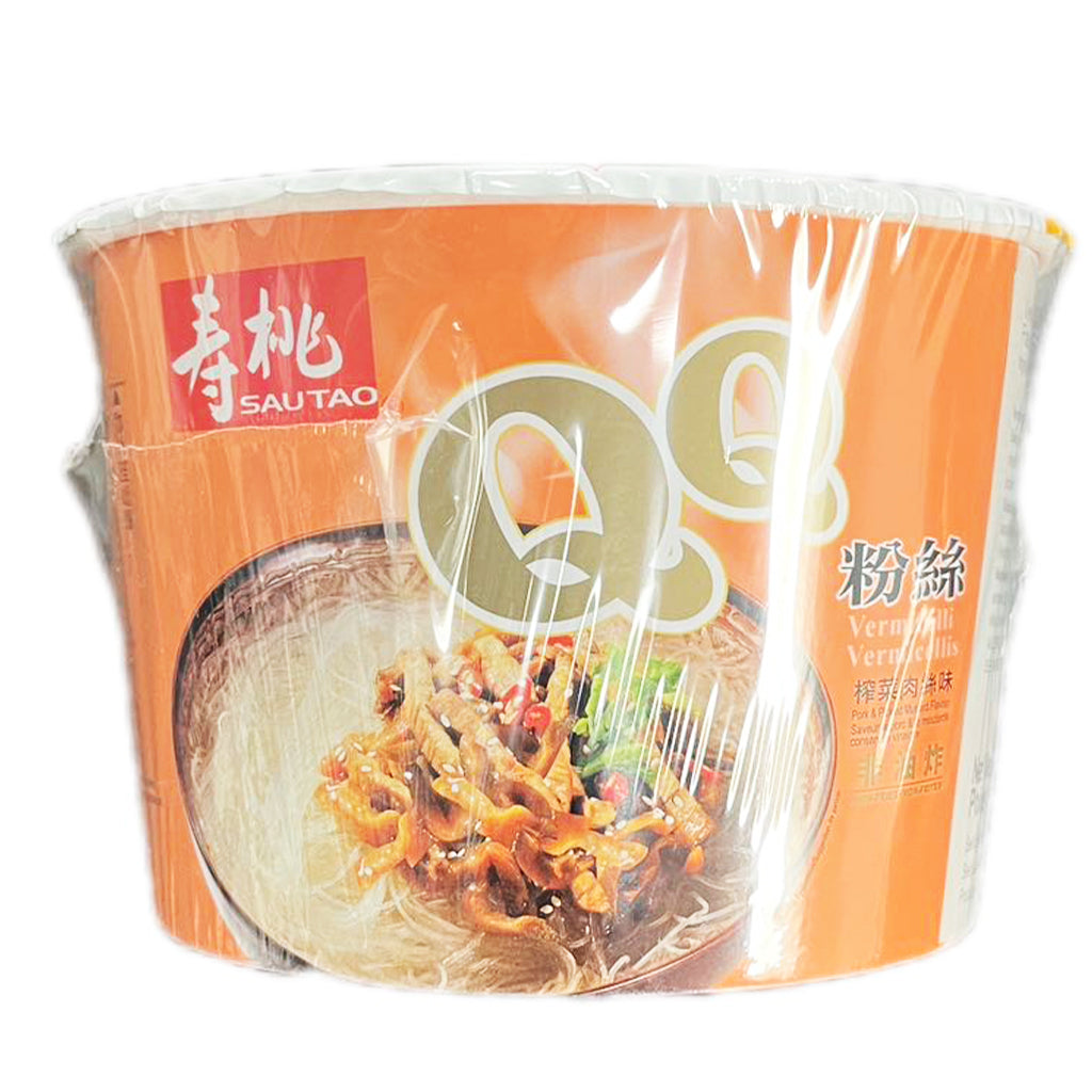 Sau Tao QQ Vermicelli Pork and Mustard 72g ~ 壽桃QQ粉絲榨菜肉絲味 72g