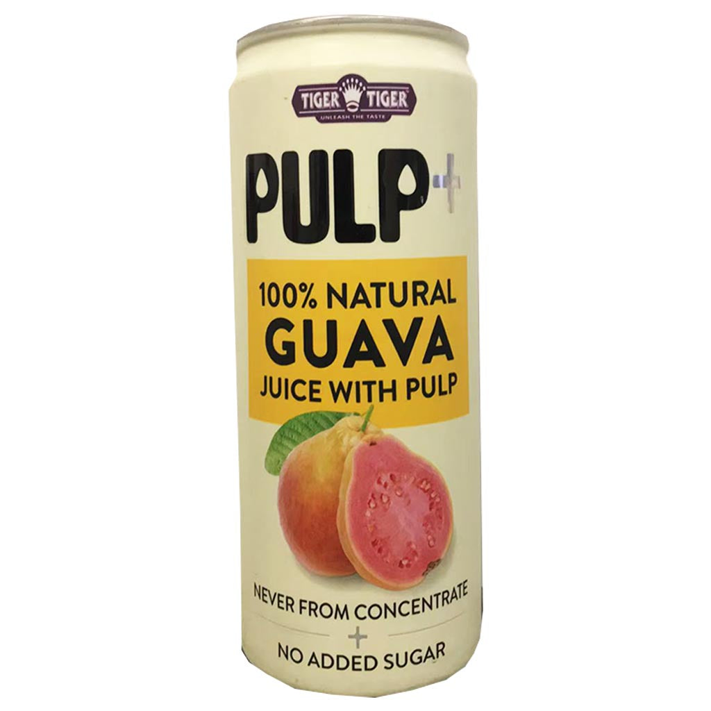 TigerTiger Pulp+ Real Guava Juice Pulp 320ml ~ 双虎牌100%番石榴果肉饮料 320ml