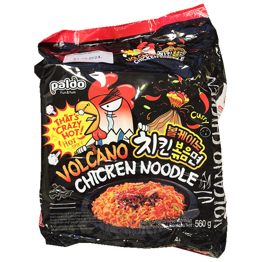 Paldo Volcano Chicken Noodle 4x140g ~ 八道 火山鸡面 4x140g