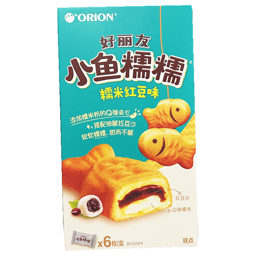 Orion Mochi Red Bean Cake 168g ~ 好丽友小魚糯糯糯米紅豆味 168g
