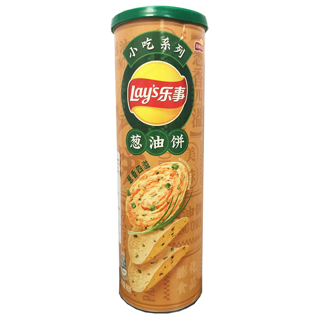 Lays Scallion Pancake Chips 90g ~ 乐事小吃系列葱油饼 90g