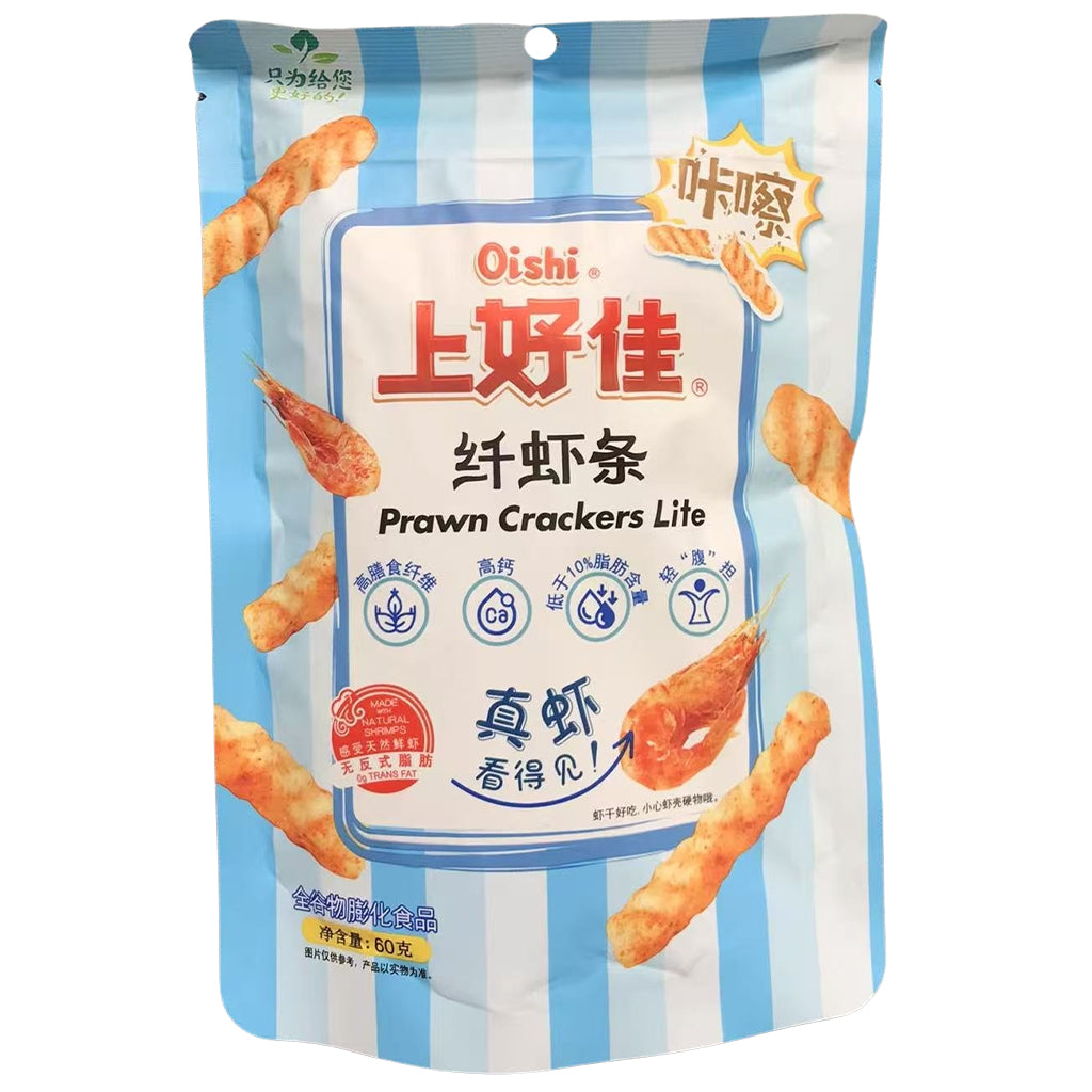 Oishi Prawn Crackers Lite 60g ~ 上好佳纤虾条 60g