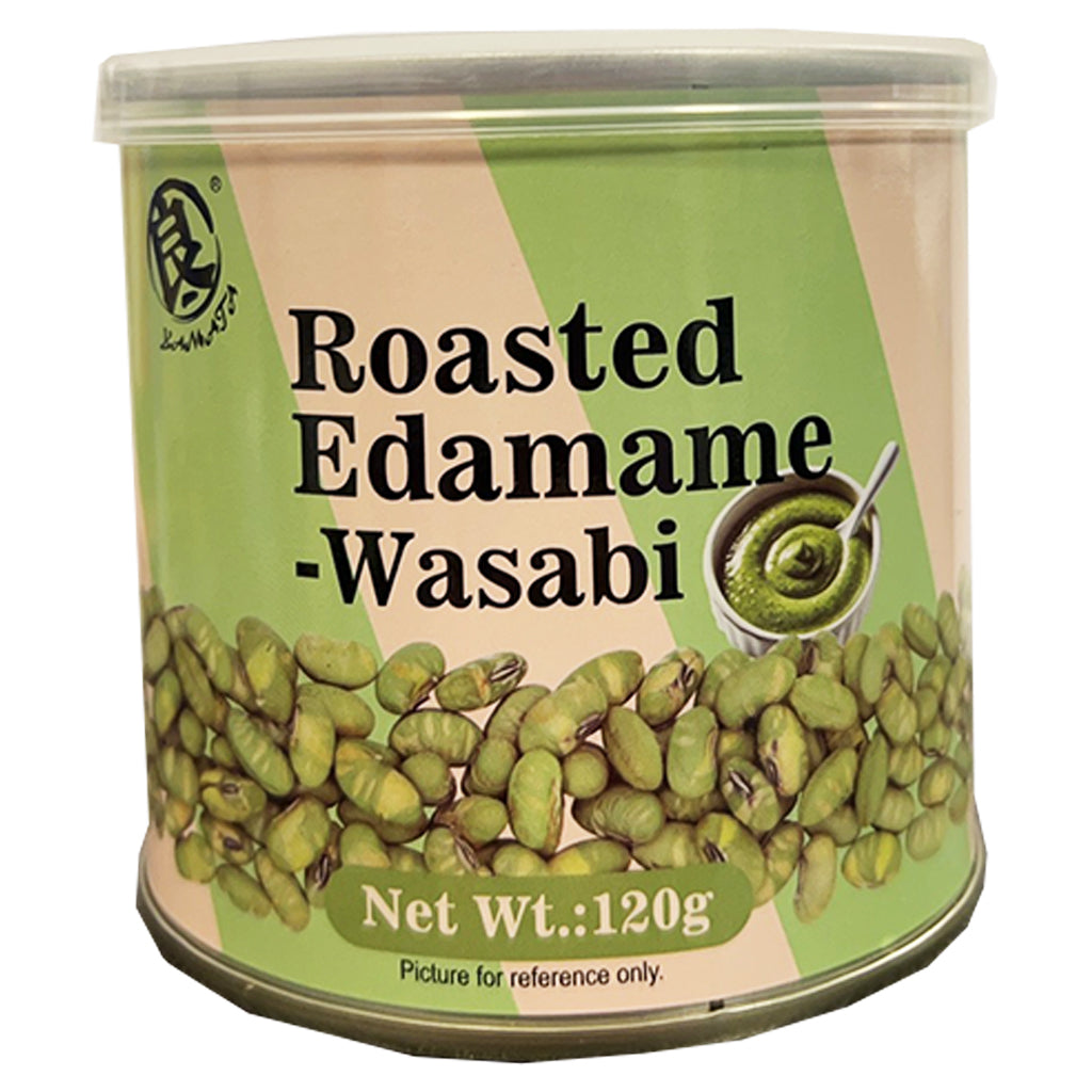 Roasted Edamame Wasabi Flavour 140g ~ 烤毛豆仁 芥末味 铁罐 140g