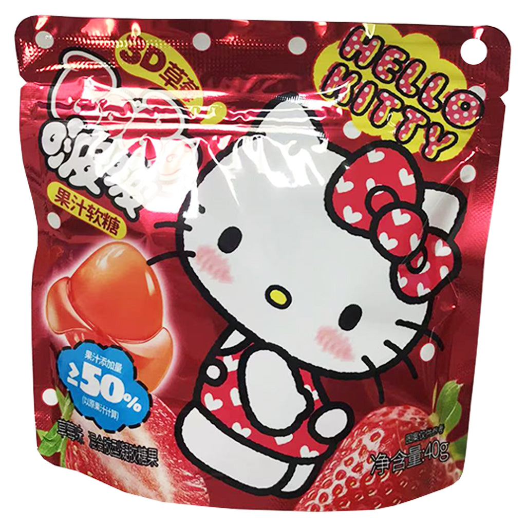 Hello Kitty Soft Candy Strawberry 40g ~ 凯蒂貓果汁软糖草莓味 40g
