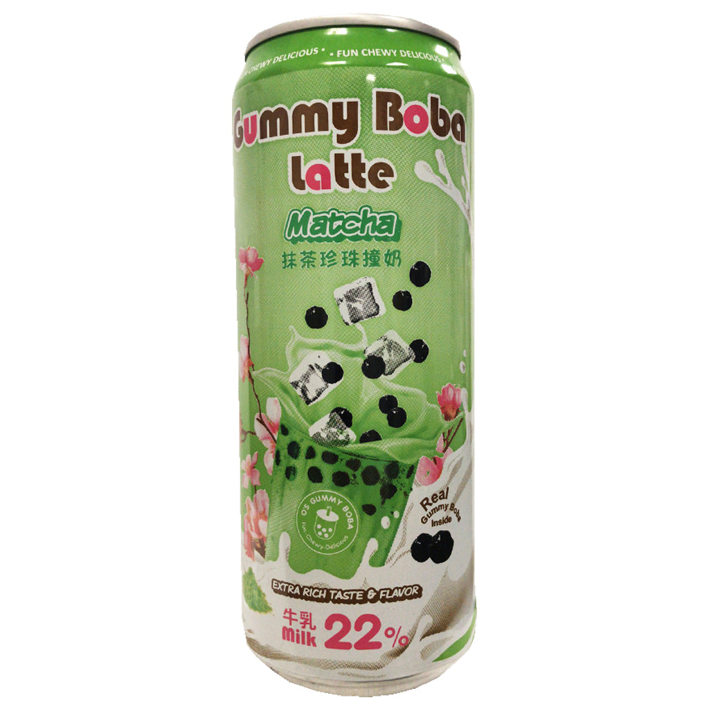 Os Bubble Gummy Boba Latte Matcha 470ml ~ 抹茶珍珠撞奶 470ml