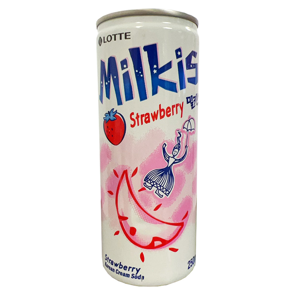 Lotte Milkis Strawberry 250ml ~ 樂天牛奶汽水草莓味 250ml