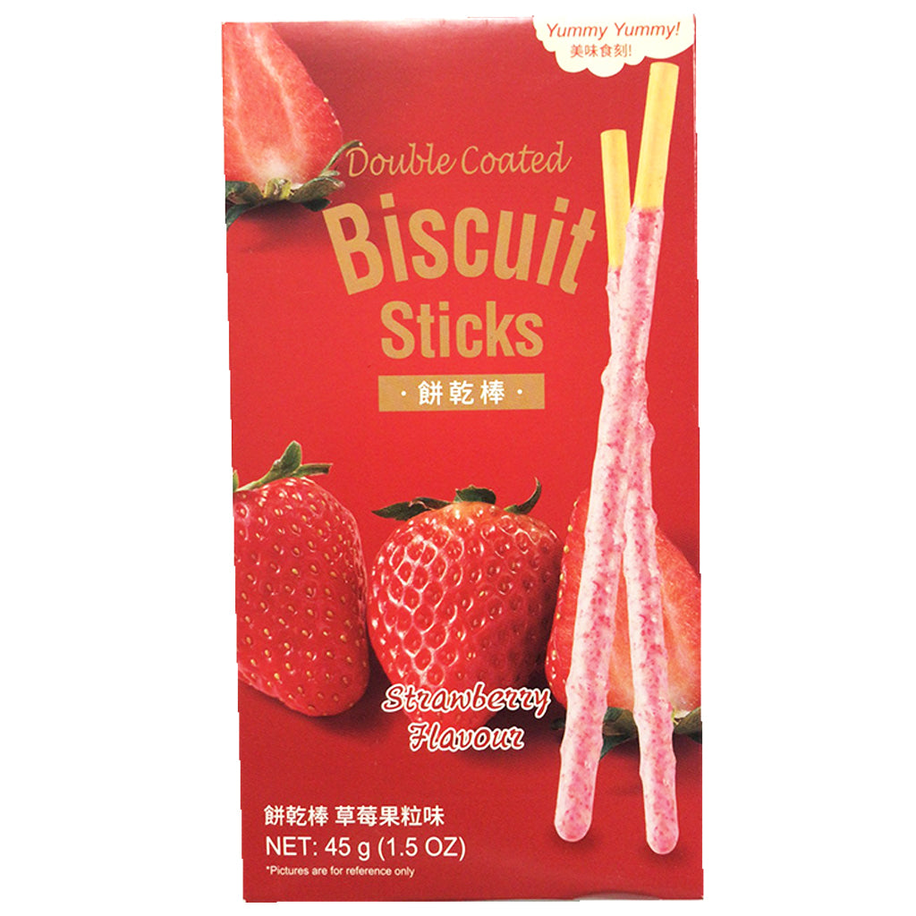 Double Coated Biscuit Stick Strawberry 45g ~ ???????????? 45g