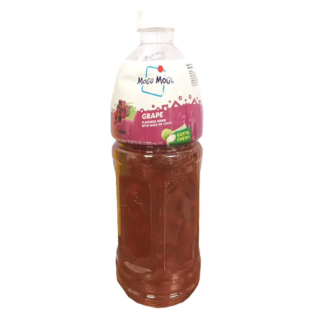 Mogu Mogu Grape Nata De Coco Large 1L ~ 椰果提子味饮品 1L