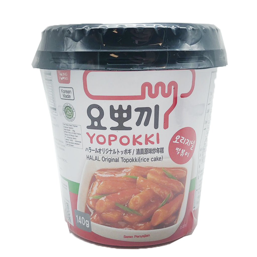Youngpoong Yopokki Cup Halal Original Topokki 140g ~ 韓國清真原味炒年糕杯 140g