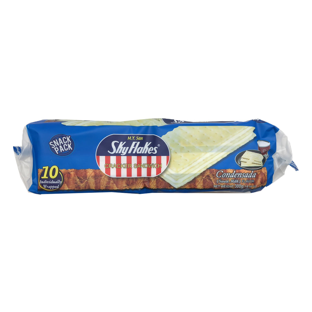 Skyflakes Cracker Sandwich Cream Sweet Milk Flavor 10x30g ~ Skyflakes