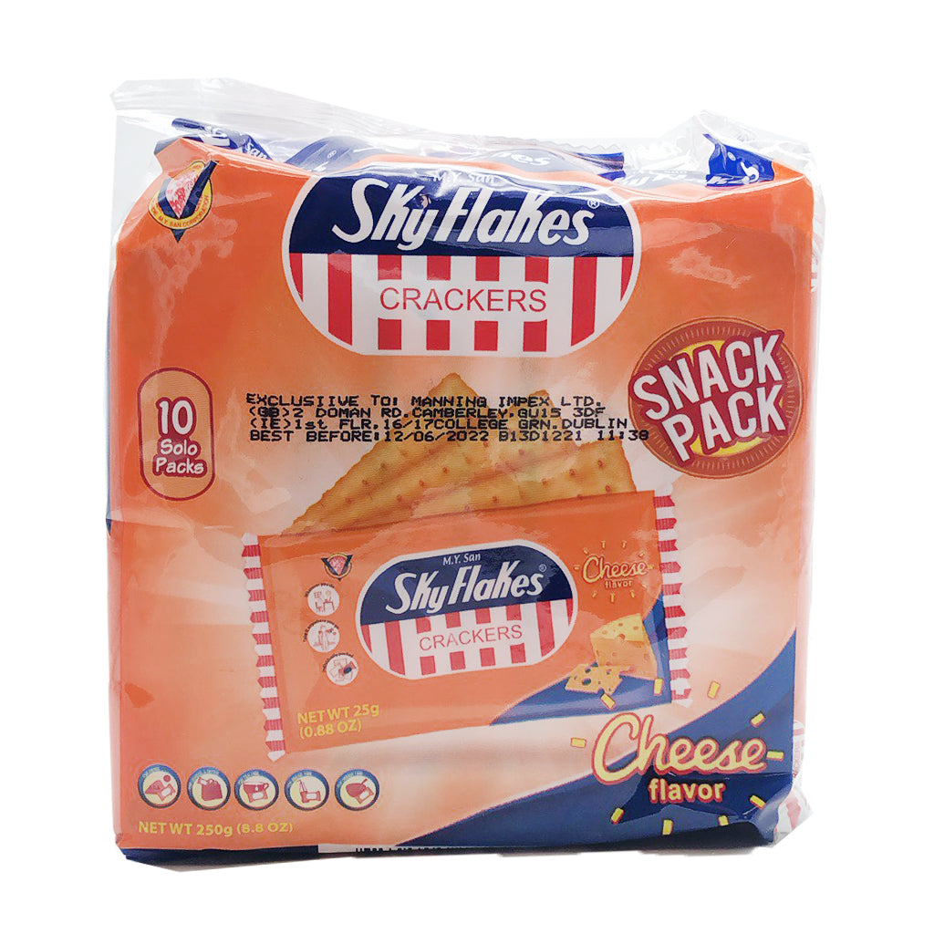 Skyflakes Biscuits Cheese Flavour 10 Single Pack 10x25g ~ Skyflakes