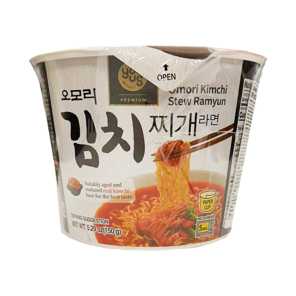 GS Retail Youus Omori Kimchi Stew Ramen Cup 150g ~ GS Retail桶装老泡菜汤面 15