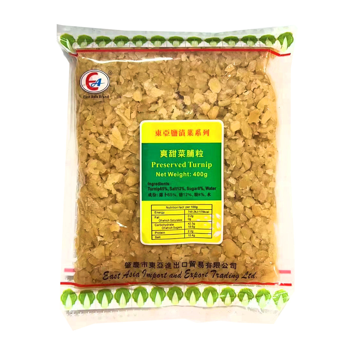 East Asia Preserved Turnip Sweet 400g ~ 东亚 爽甜菜脯粒 400g