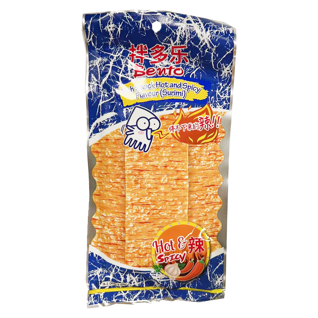 Bento Fish Snack Hot And Spicy Flavour 20g ~ 拌多乐零食鱼片 辣 20g