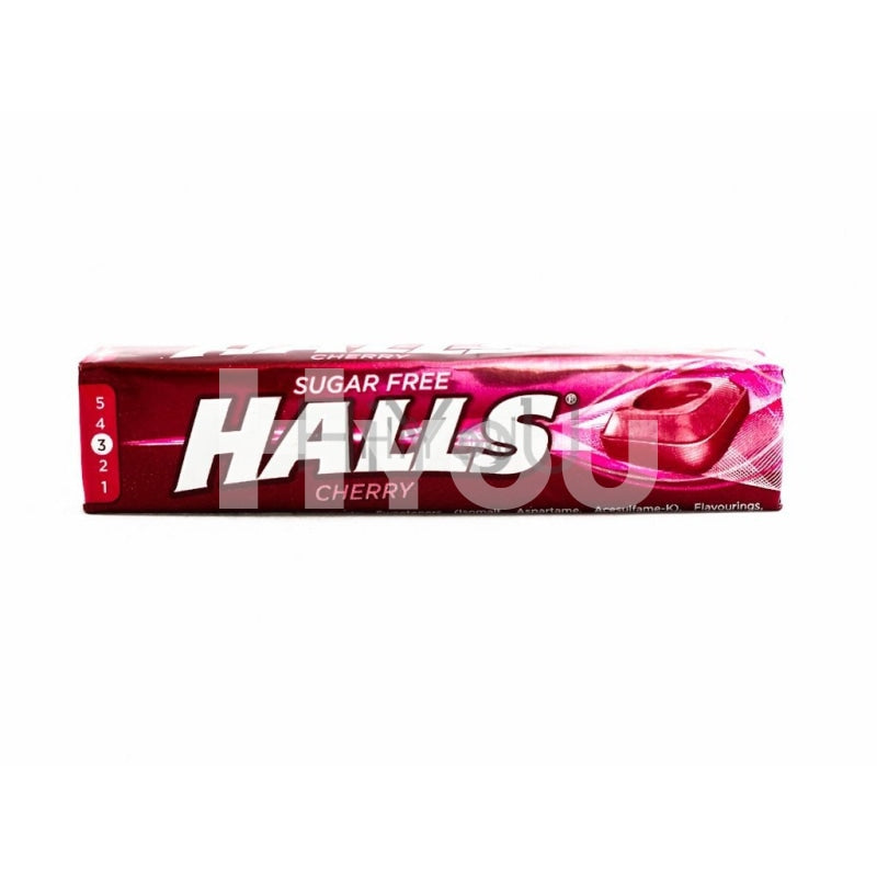 Halls Sugar Free Cherry 34g ~ Halls 无糖樱桃口味薄荷脑糖 34g