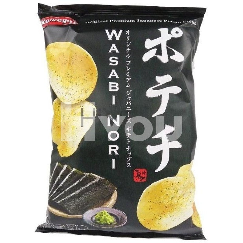 Koikeya Premium Potato Chip Wasabi Nobi 100g ~ 湖池屋 芥末紫菜味薯片 100g