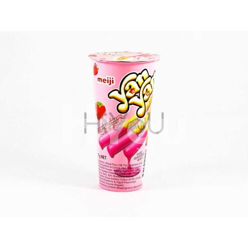 Meiji Yan Yan Creamy Strawberry Dip Biscuit Snack 50g ~ 明治 Yan Yan 草莓味