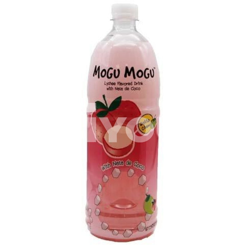 Mogu Mogu Lychee Flav Drink With Nata De Coco 1ltr ~ Mogu Mogu 椰果荔枝味飲品