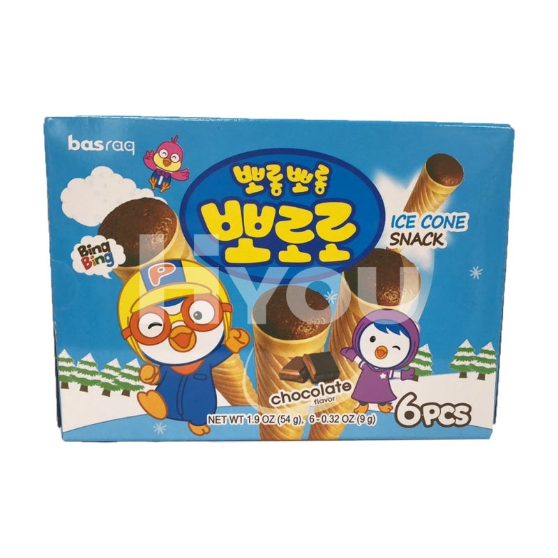 Pororo Ice Cone Snack Chocolate Flavour ~ 啵乐乐 巧克力甜筒