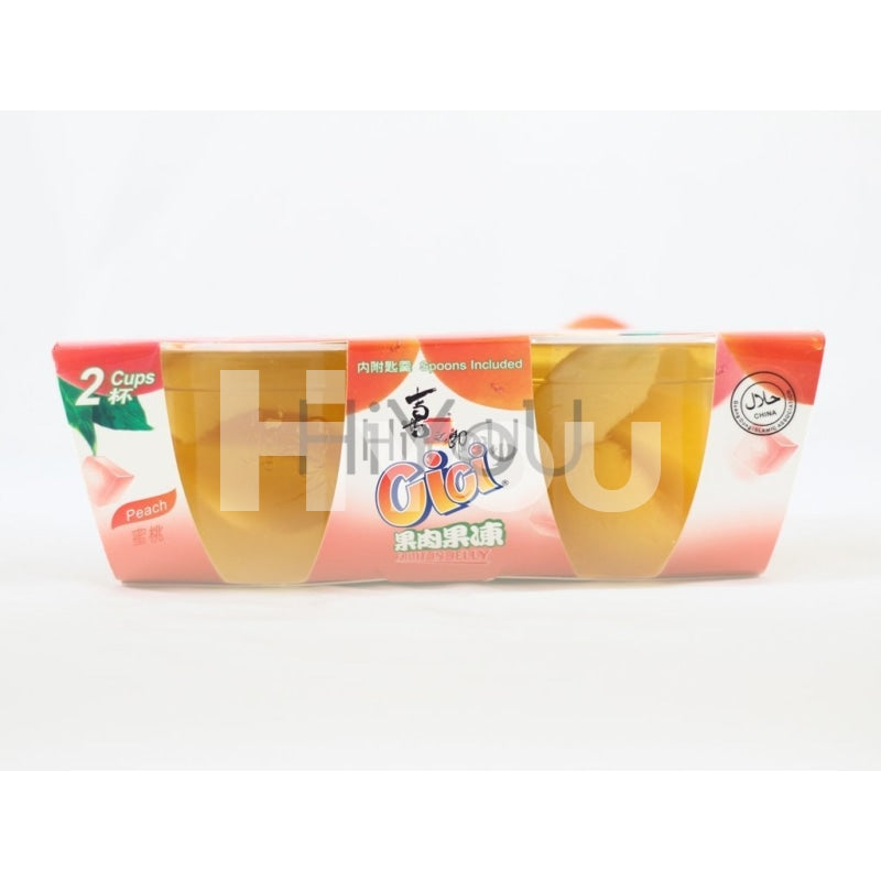 Strong Cici 2 Cups Peach Jelly 2x200g ~ 喜之郎桃肉果凍2杯 2x200g