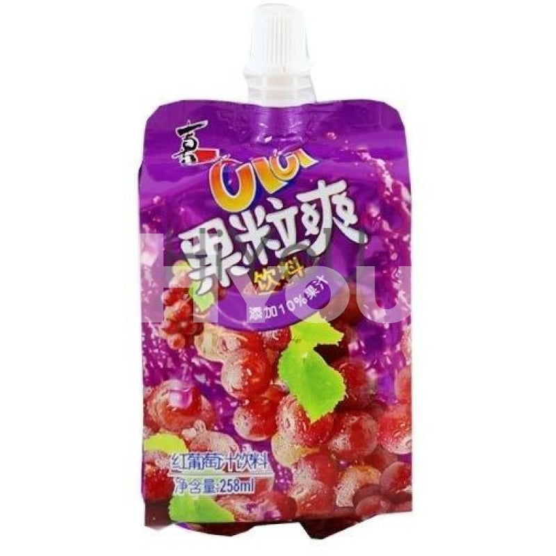 Strong Cici Fruit Flavored Drink Red Grape 258ml ~ 喜之郎果粒爽 红葡萄汁 258ml