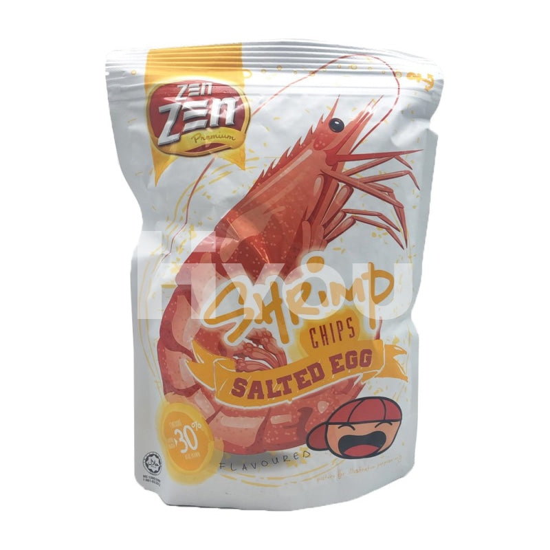 Zen Zen Shrimp Chips Salted Egg Flavoured 70g ~ Zen Zen 大虾片 咸蛋味 70g